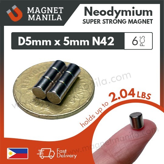 Magnet Manila D5mm X 5mm Neodymium Magnet Super Strong Rare Earth Ndfeb ...