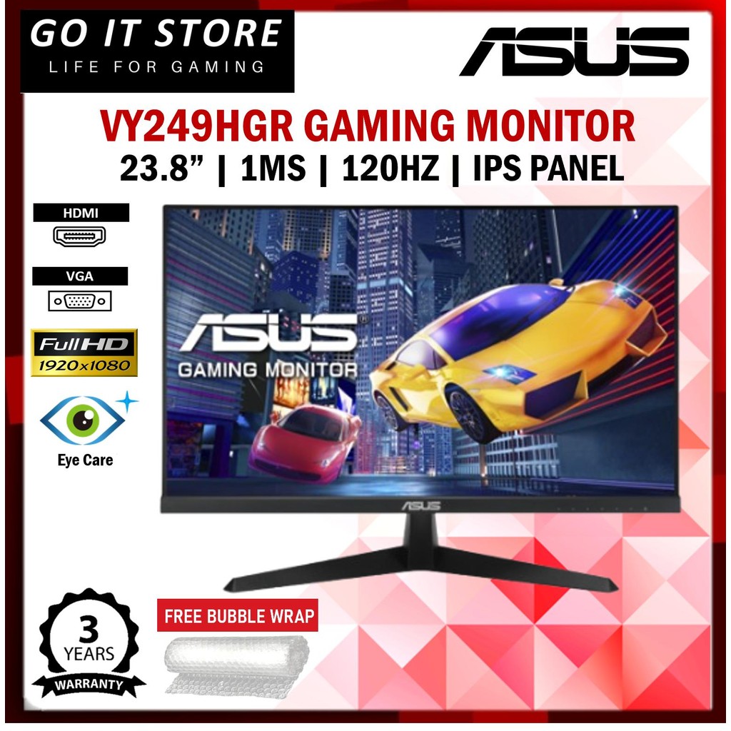 ASUS 27" VY249HGR IPS Full HD 100Hz 1ms Flicker Free Adaptive-Sync Eye ...