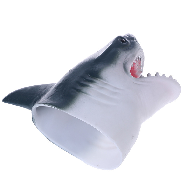 Funny House Shark Arm Glove Hand Puppet Toy Soft Rubber Shark Glove ...