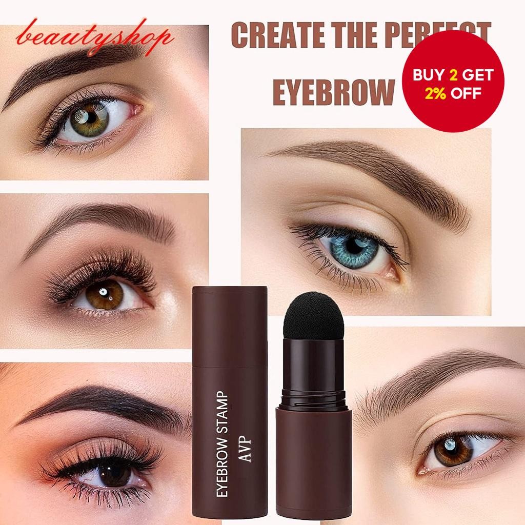 Eyesbrow Stamp Kit - Waterproof, 10 Reusable Stencils & Powder Stick ...