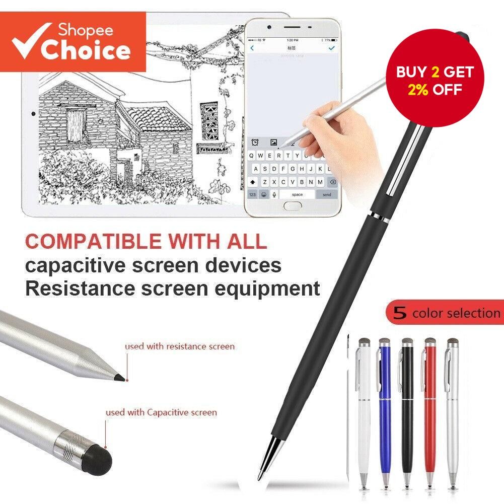 Universal Stylus Pen Touch Pen 2 in 1 Stylus Drawing Tablet Pens ...
