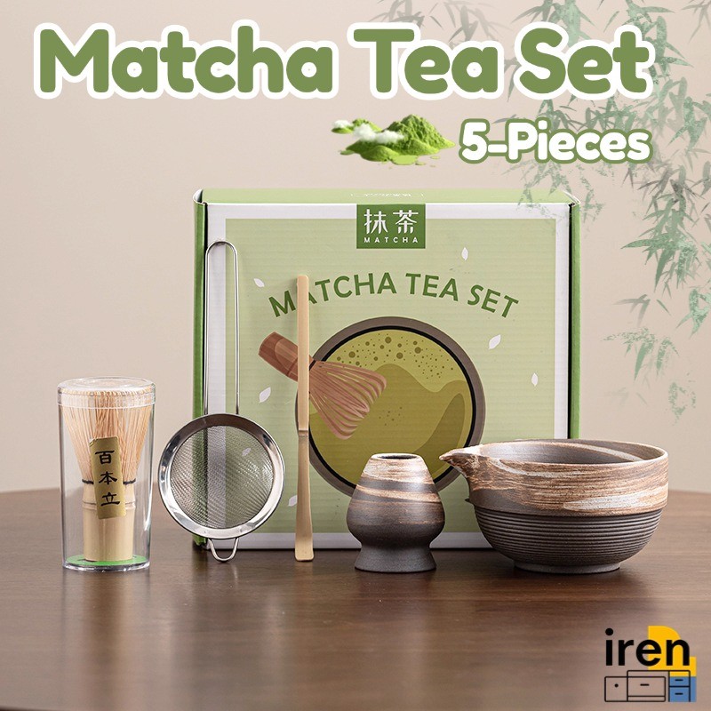 5pcs Matcha Tea Set Raditional Japanese Matcha Whisk Ceramic Matcha ...