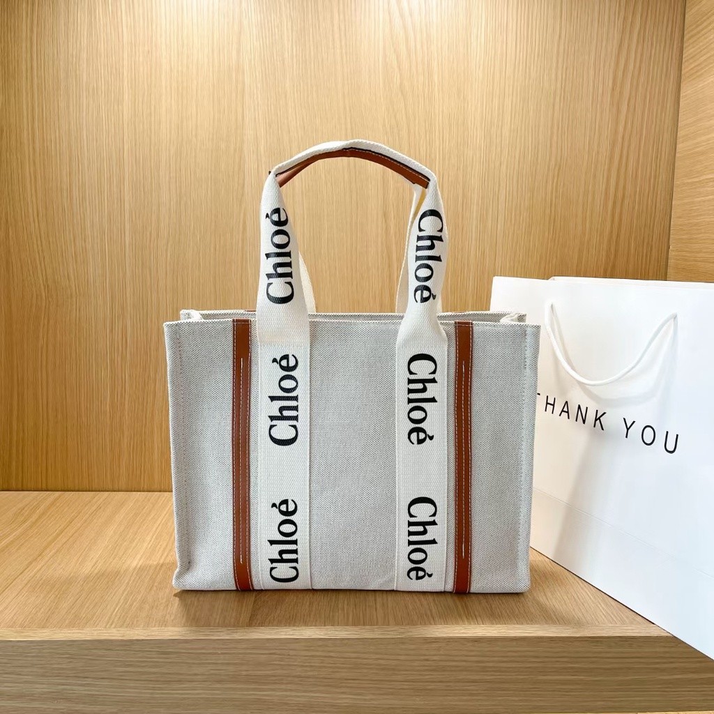 JA0 100%ORI chloeS Women Fashion Canvas Handbags Tote Bags Reusable ...