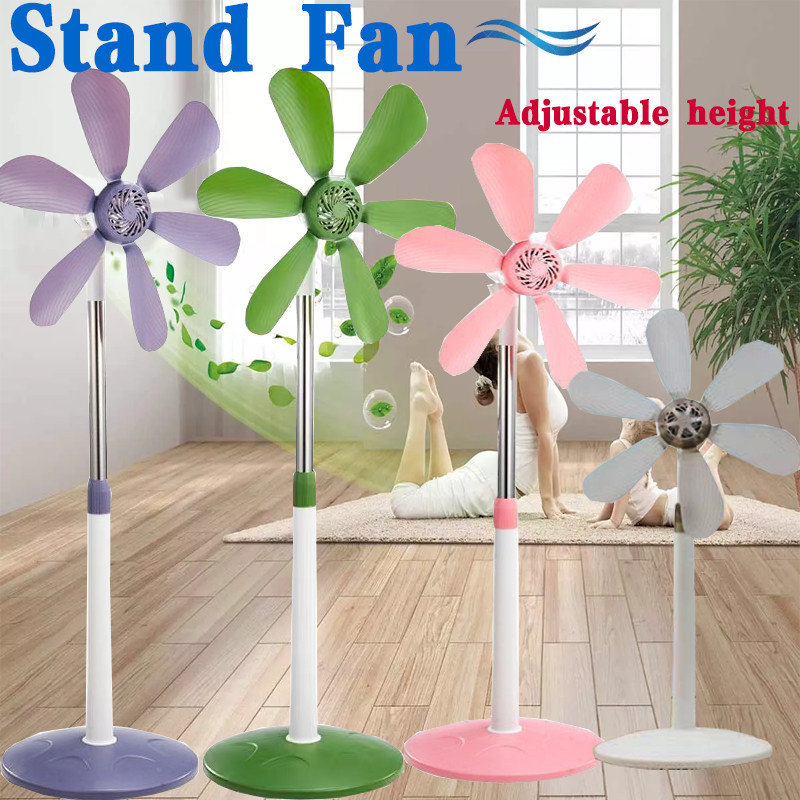 6-Blade Stand Fan Disc Floor Fan Can Be Raised Lowered Household ...