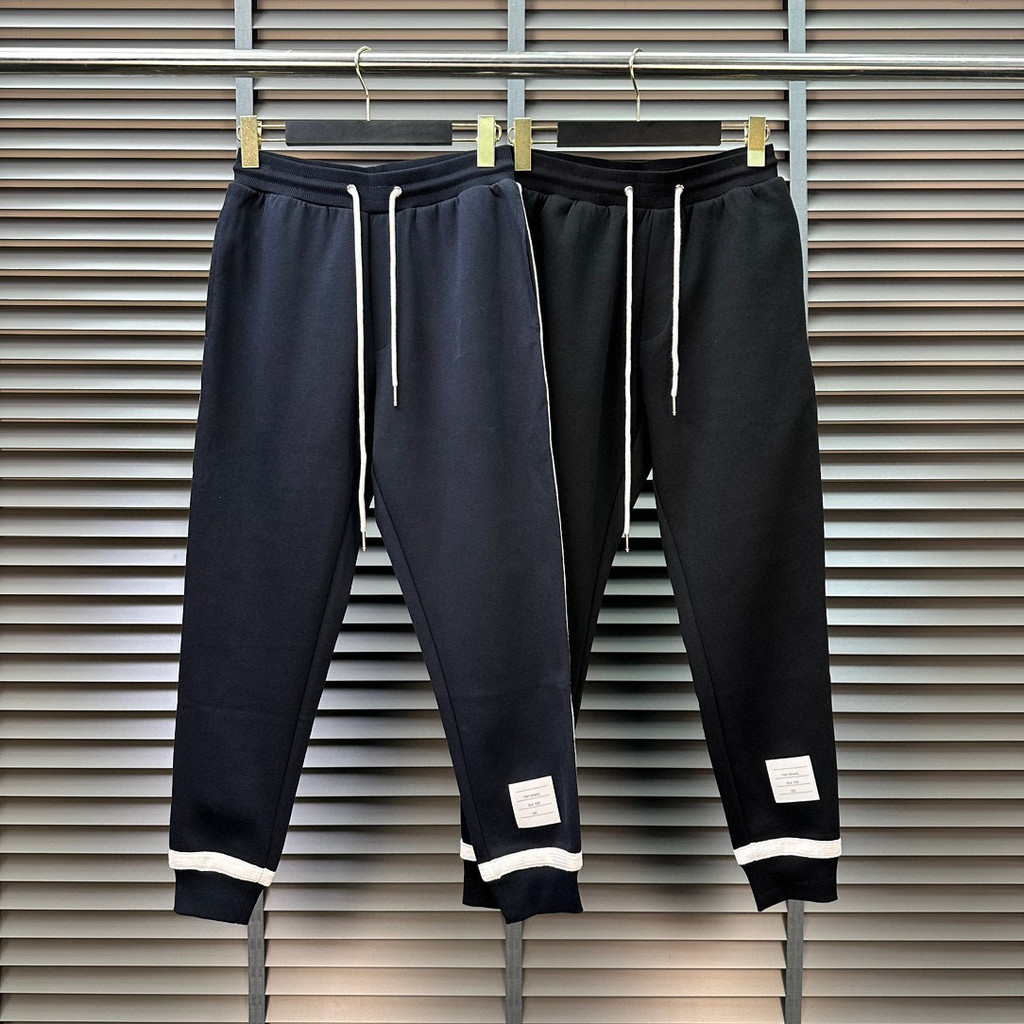Thom browne Sweatpants Explosion Version Double White Edge Drawstring ...