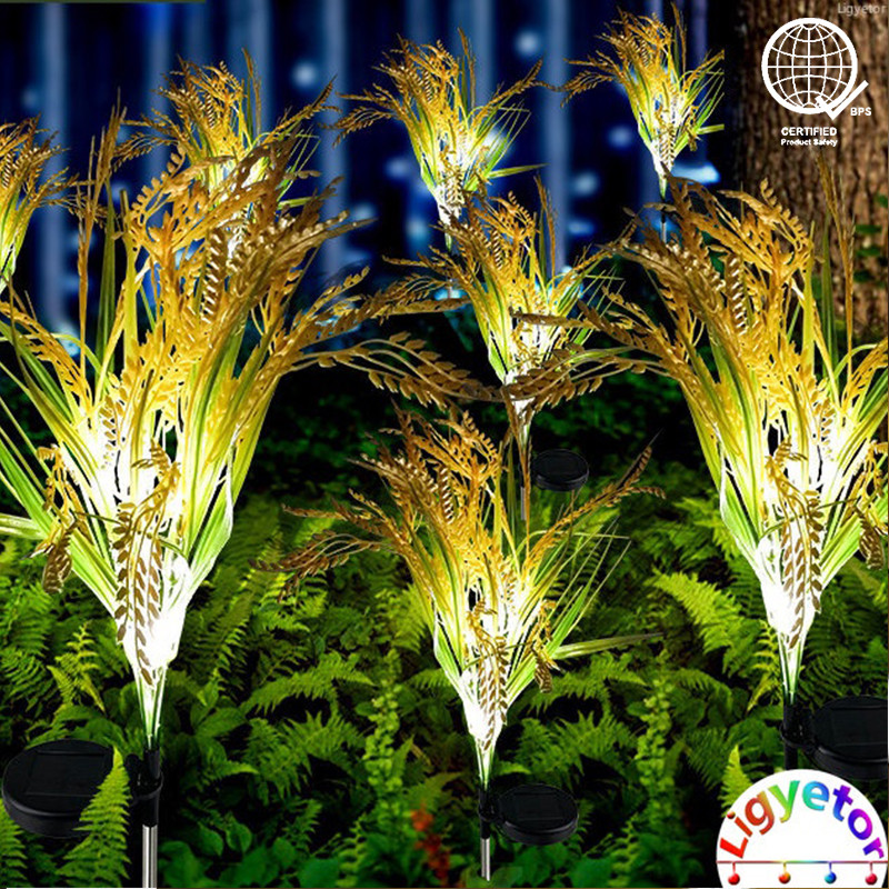 LED Solar Waterproof Light Wheat Ear Light Simulation Straw Outdoor ...