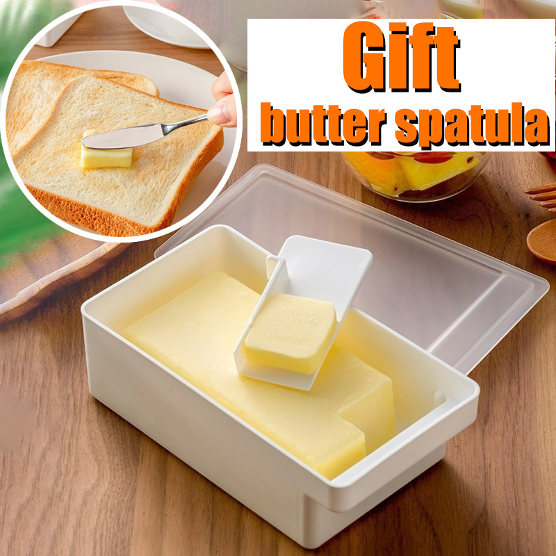 Butter Container with cutter refrigerator Butter Storage Box with Lid ...