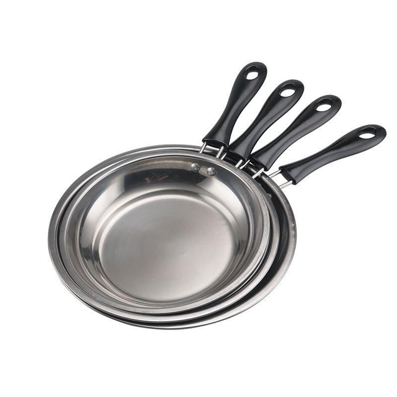Stainless Steel Frying Pan NonStick Skillet Induction Cooker Gas Dual ...