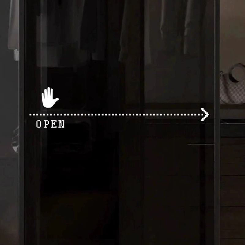 Ins Grocery Convenience Store Glass Door Sticker Kitchen Mobile Door ...
