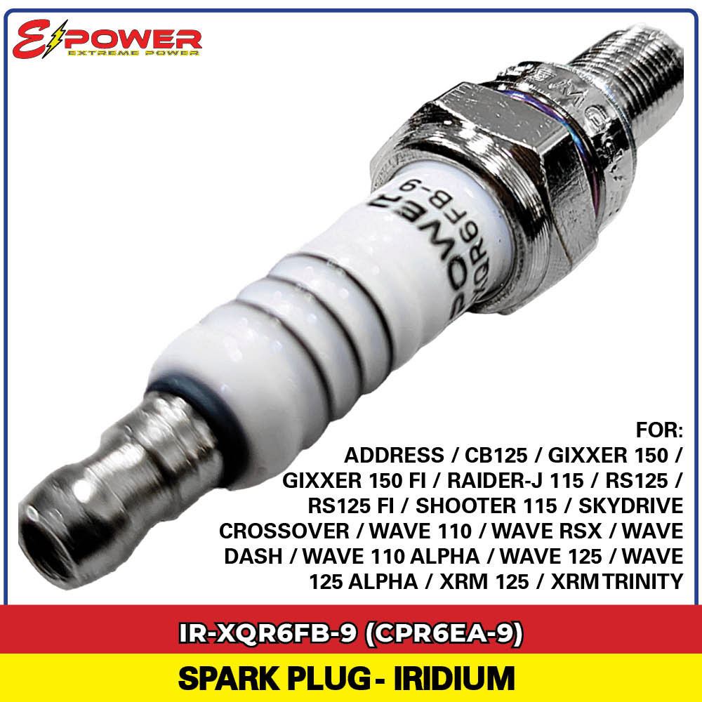 E-Power IR-XQR6FB-9 (NGK CPR6EA-9/CPR6EAIX-9S) Iridium Spark Plug ...