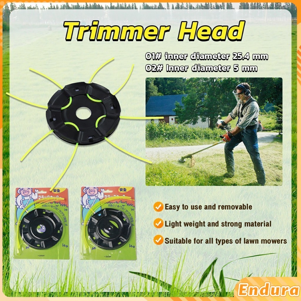 E.A 120mm Grass Cutter String Trimmer Head with 4 Nylon Lines Mower ...