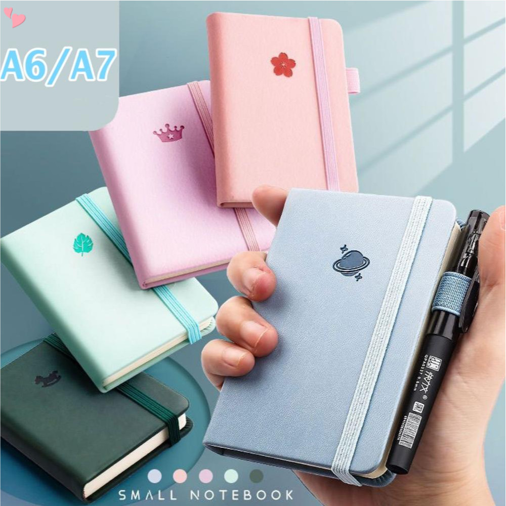 Pocket Notebooks Journals, A6/A7 Hardcover Small Mini Notebooks, PU ...