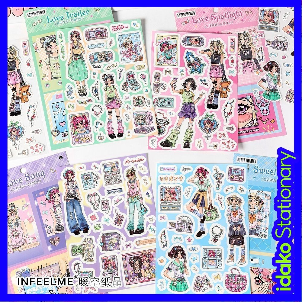 Idako [Retro Dimensional Series] 1PCS Synthetic Paper Self-adhesive ...