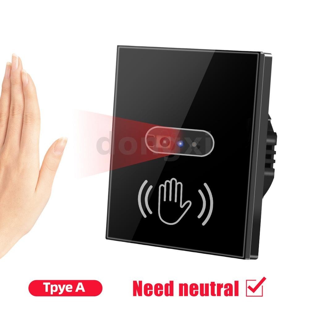 Wall Smart Light Switch Infrare IR Sensor No Need Touch Glass Screen ...