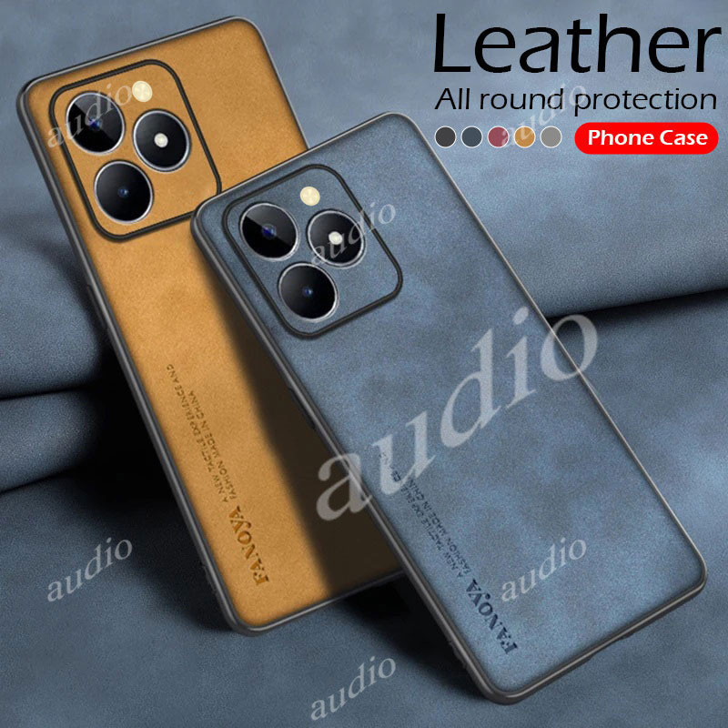 Luxury Leather Case For Realme C61 NFC 4G 2024 Touch Comfortable Soft ...