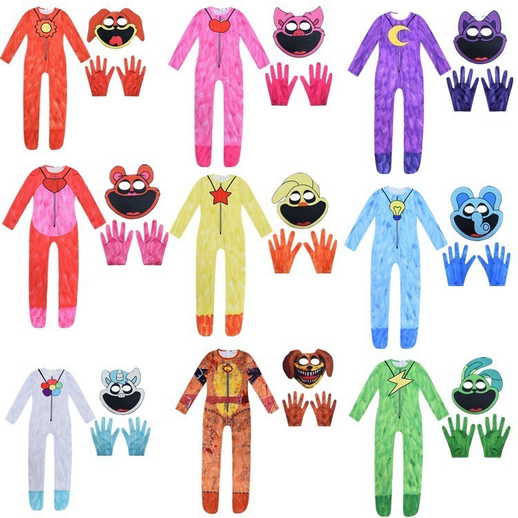 M-3XL Smiling Critters Cosplay Costume Aminal purple cat Catnap ...