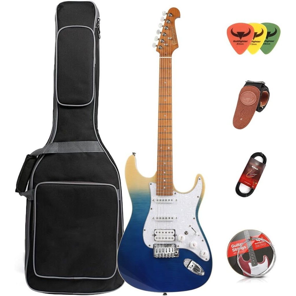 Bullfighter D-210 Electric Guitar Beginners Adults Practice Electric ...