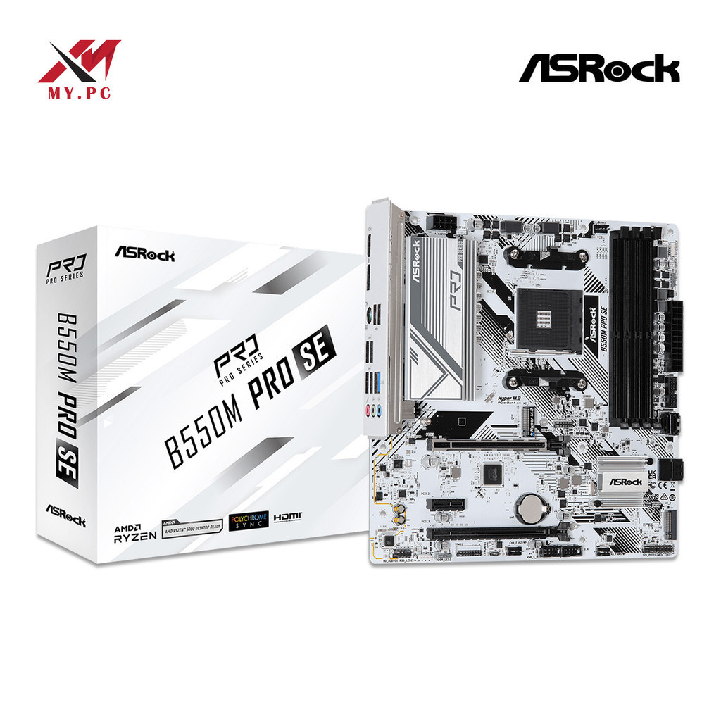 Asrock B550M Pro SE Micro ATX AM4 DDR4 Motherboard White | Shopee ...