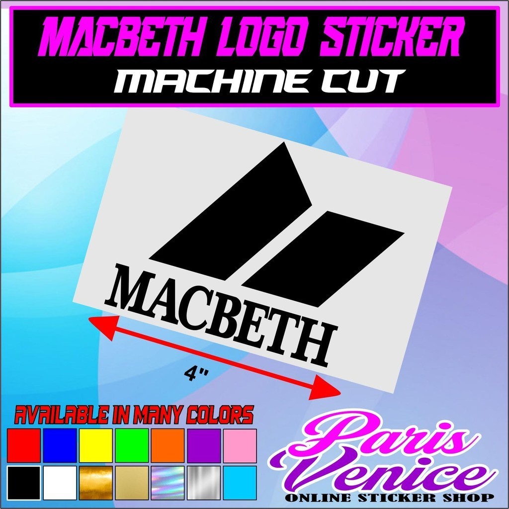 macbeth logo 4inches machine cut diecut original sticker | Shopee ...