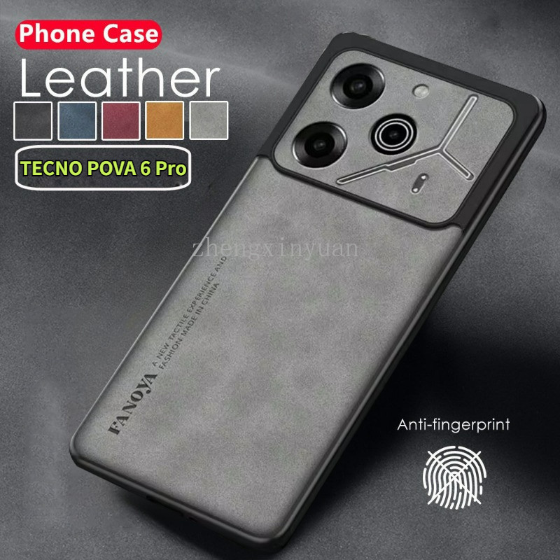 Tecno Pova 6Pro 5G 6 Pro NEO 2024 Phone Case Lambskin Leather TPU Soft Casing For Pova6 Pova6Pro ...