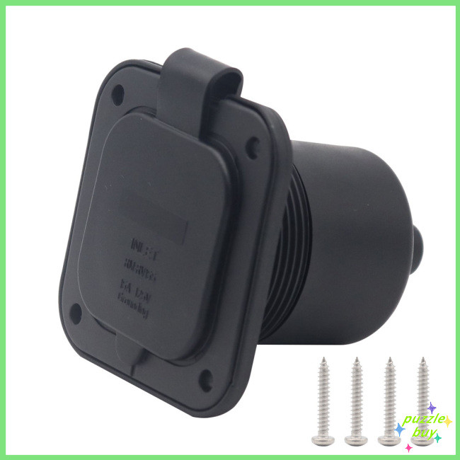 PZ 125V 15A RV Power Inlet Plug, 5-15P 3-Pin RV Shore Power Inlet ...