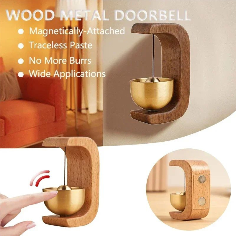 Japanese Style Wooden Doorbell Bird Bell Wind Chimes Wireless Doorbell ...