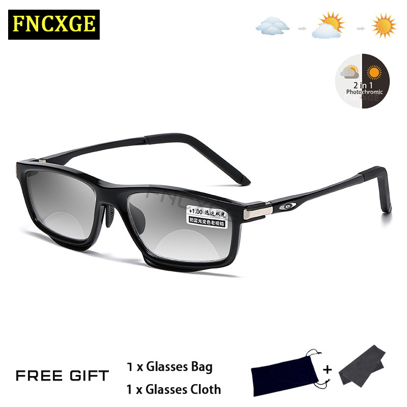 FNCXGE Photochromic Reading Glasses +100~+400 Women Korean Style Computer Anti Blue Light Eye ...