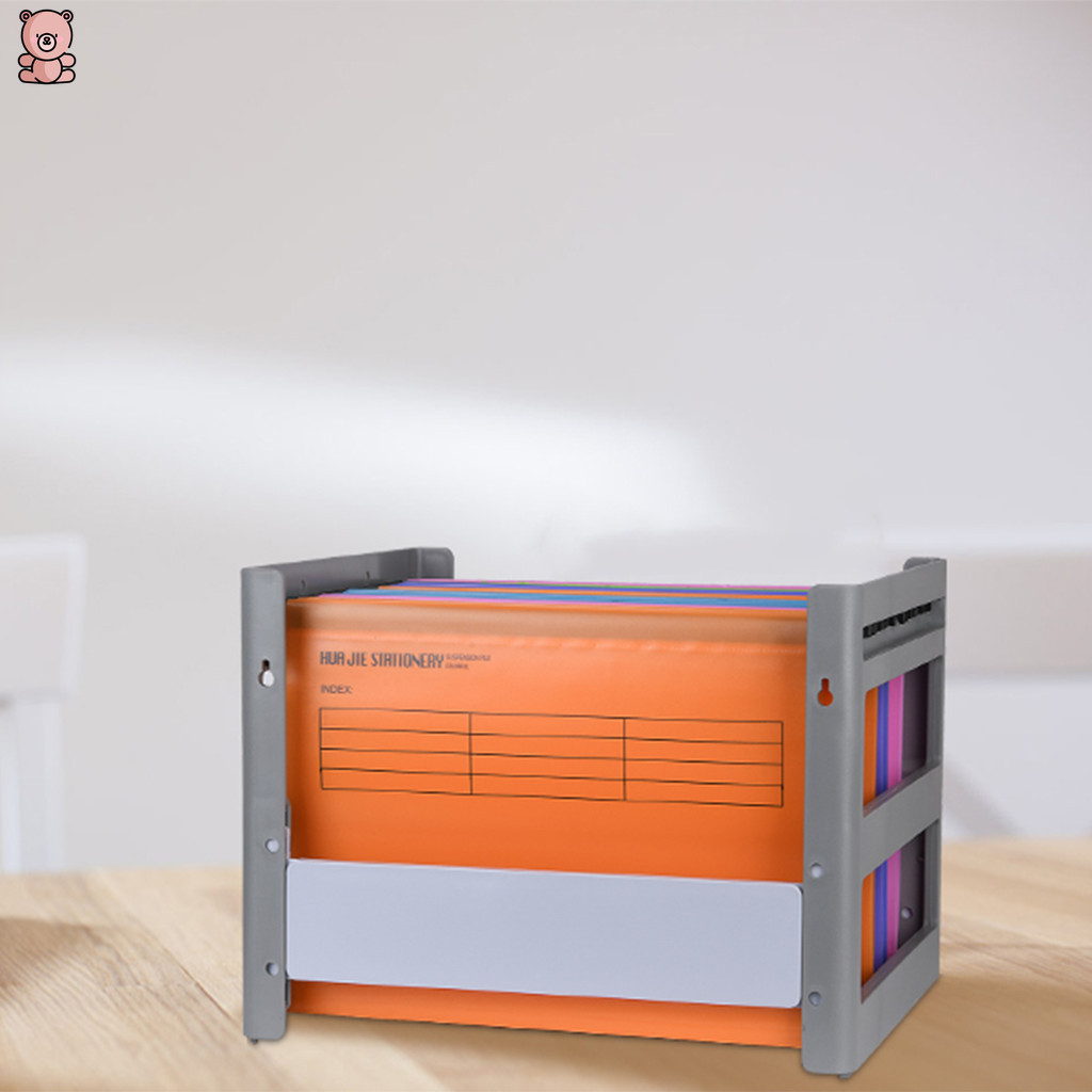 A4 Hanging File Box Gray Plastic Hanging File Frame Hanging File Rack ...