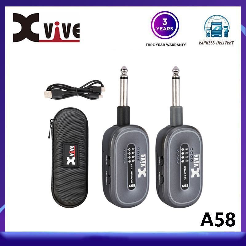 xvive A58 electric guitar wireless transmitter receiver folk bass ...