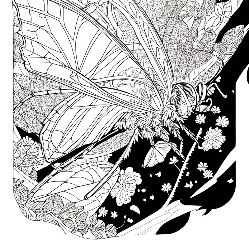 Insects (Japanese Anime Manga Style) Set of 40 A4 A5 Coloring Pages ...