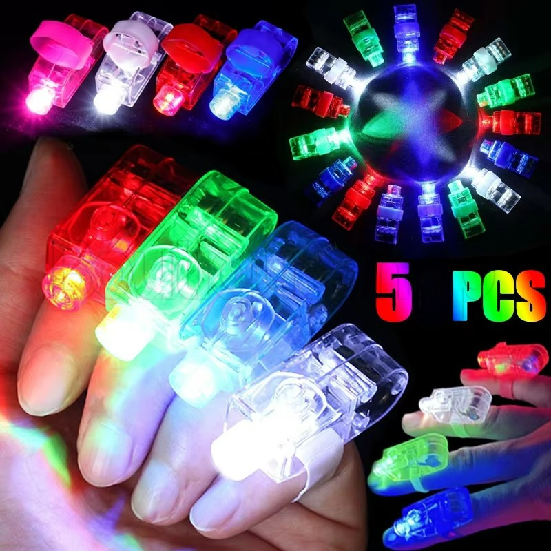 20-5pcs 6 Colors Finger Flashlights - LED Finger Lights - Kid Birthday ...