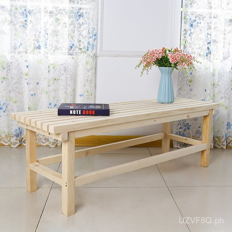 Solid Wood Bench a Wooden Bench Long Stool Shoes Changing Stool Bed End ...