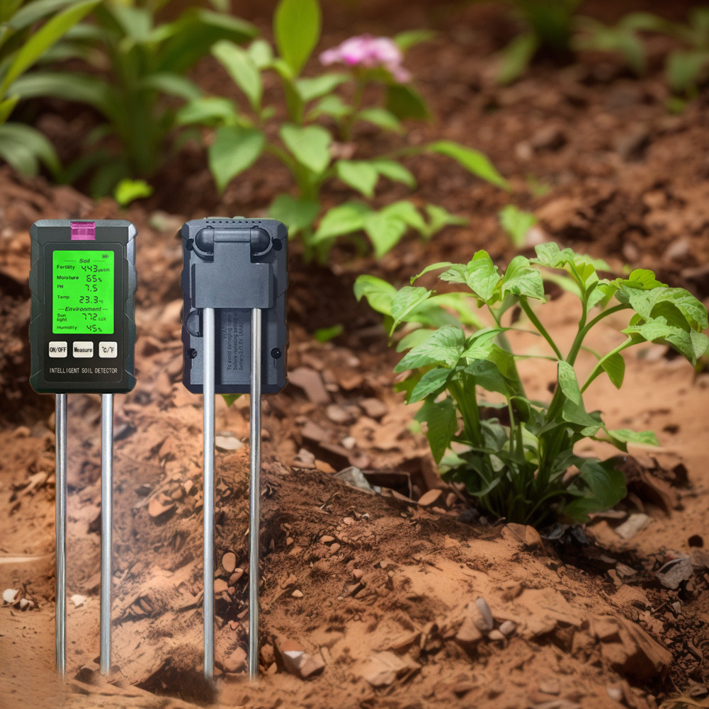 6 in 1 Digital Soil Tester PH/Fertility/Light/Moisture/Air Humidity ...