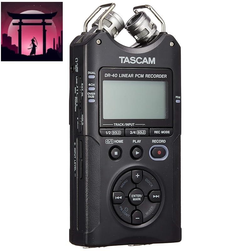 TASCAM DR-40 VER2-J 4ch Linear PCM Recorder 24bit/96kHz High-Resolution ...