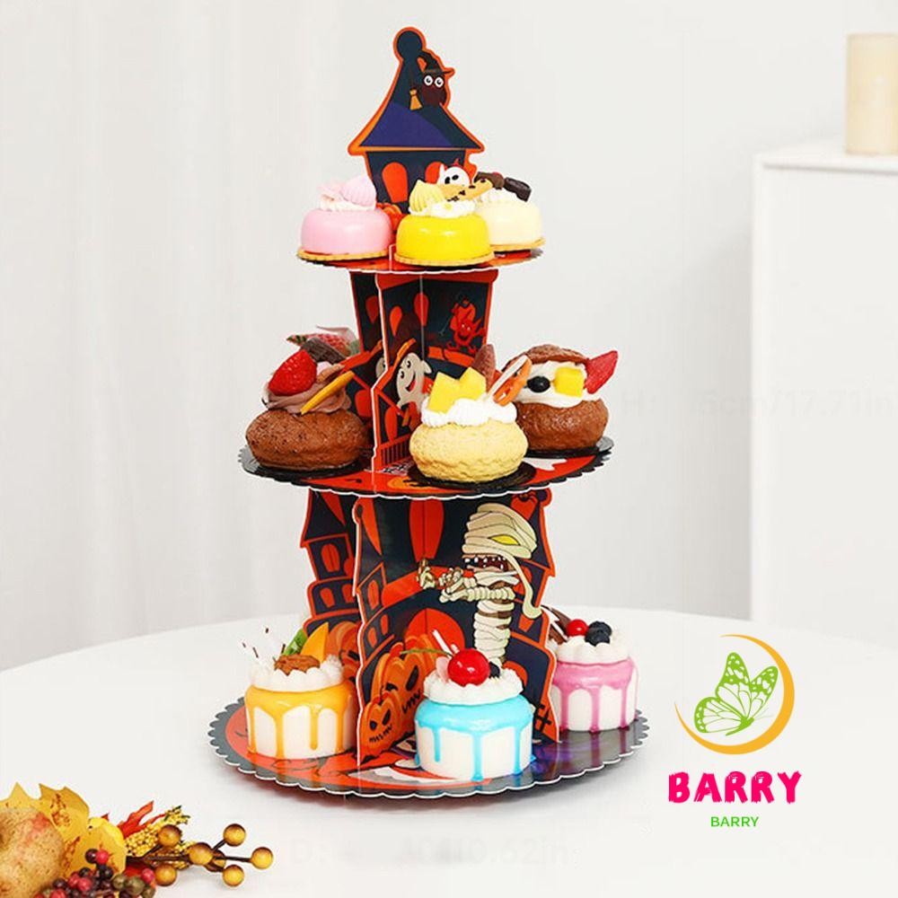 BARRY Halloween Dessert Stand, 3-Tier Christmas Cupcake Stands, Home ...