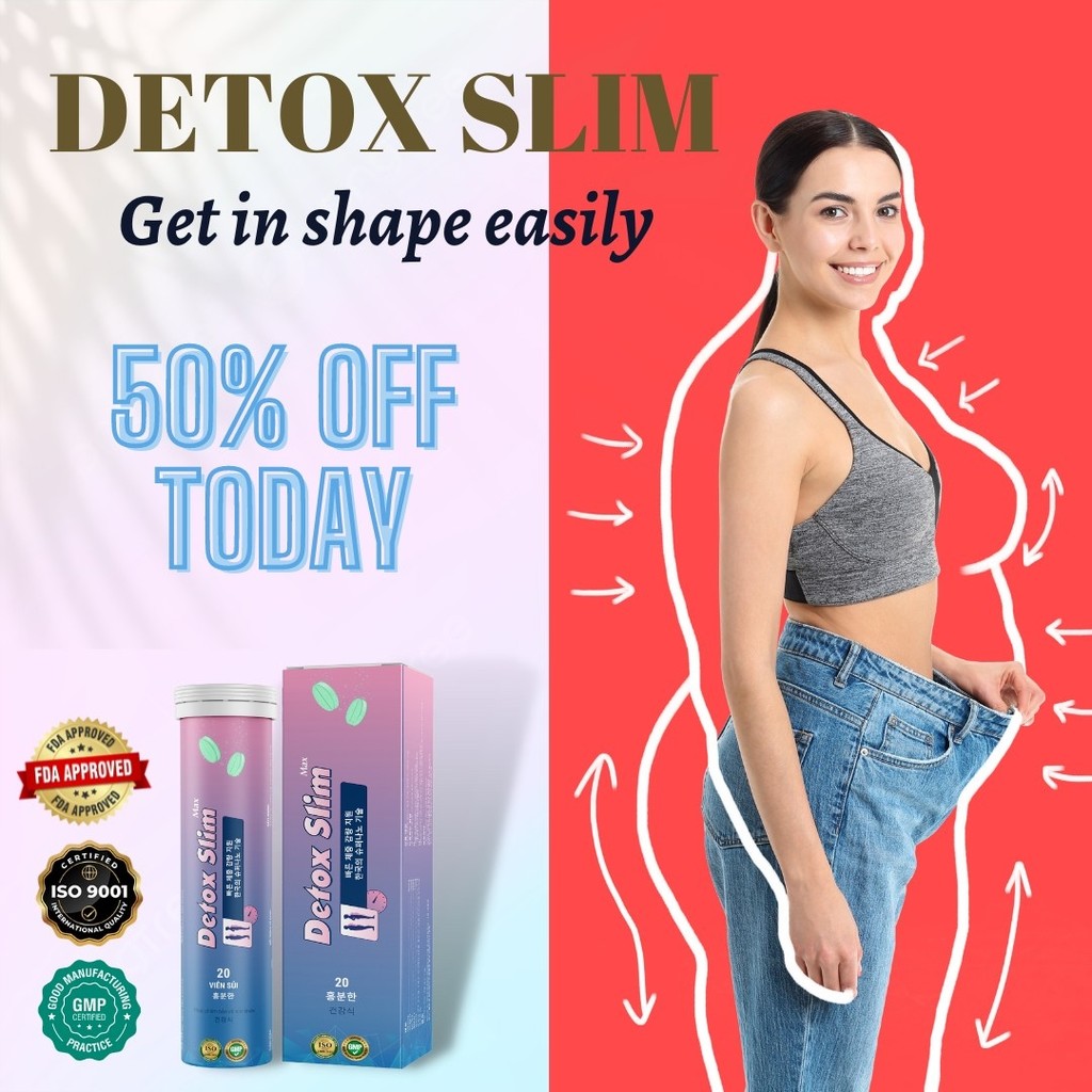 Detox Slim Effervescent Tablets Weight Loss Slimming Juice 1 Box of 20 ...