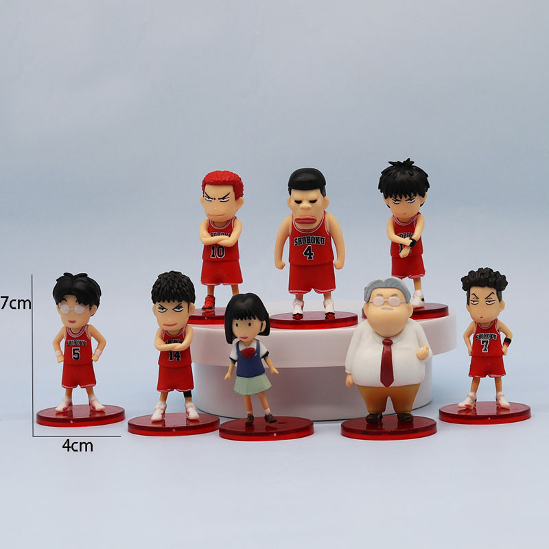 8Pcs 7cm Slam Dunk Figure Sakuragi Hanamichi Pvc Kaede Rukawa Figurine ...