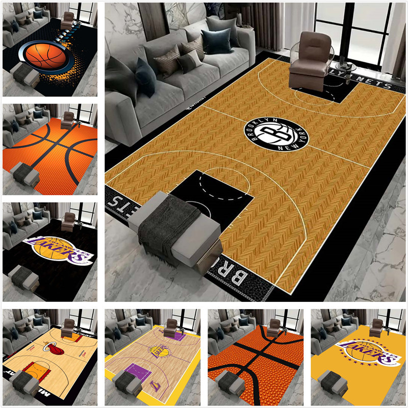 NBA Lakers Warriors Basketball Court Printed Carpet Living Room Sofa ...