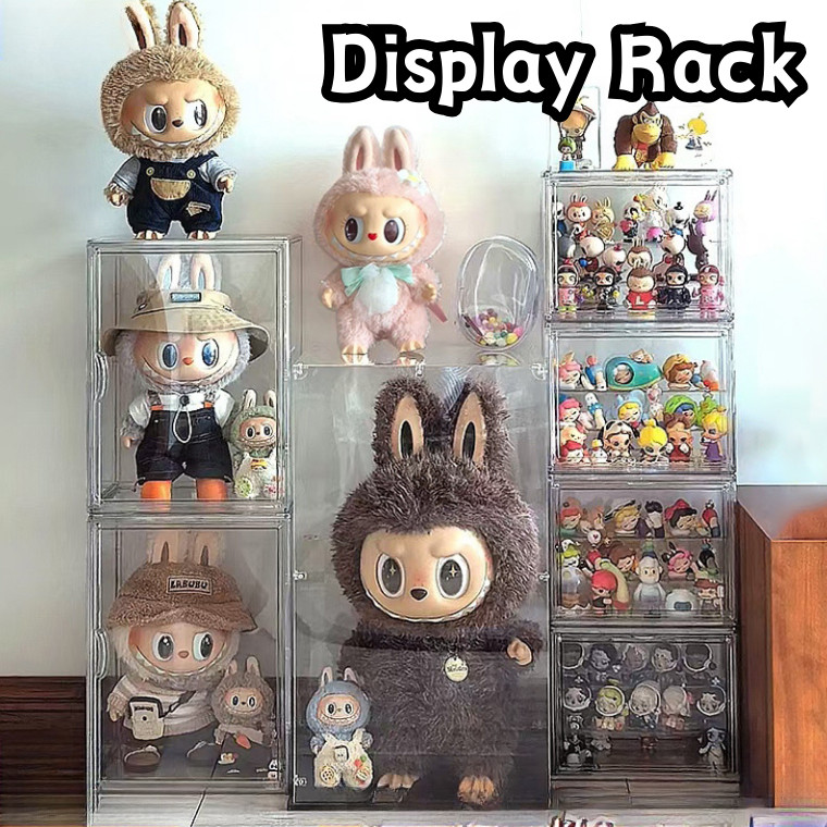 Labubu Display Rack 2/3/4/5 Tier Wooden Acrylic Pop Mart Storage ...