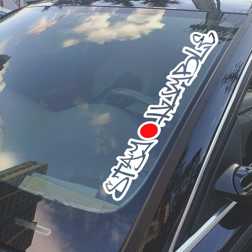 Car Styling Text Japanese Stay Humble Side Banner Front Windshield ...