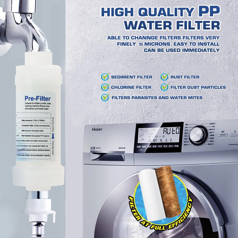 TROUWIDS Washing Machine Water Filter Universal Sediment PP Cotton ...