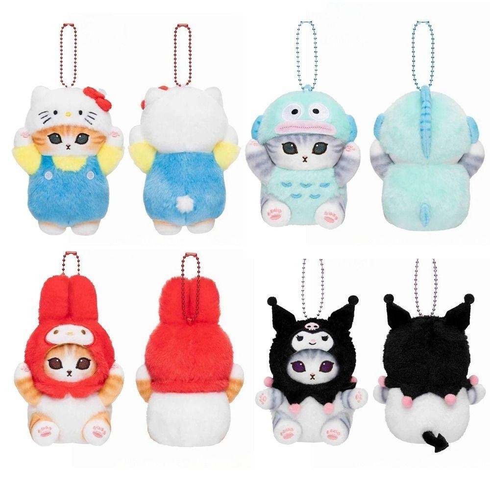 Shark Cat Plush Keyring Sanrio Cross-Dressing Doll Pendant Cinnamoroll ...