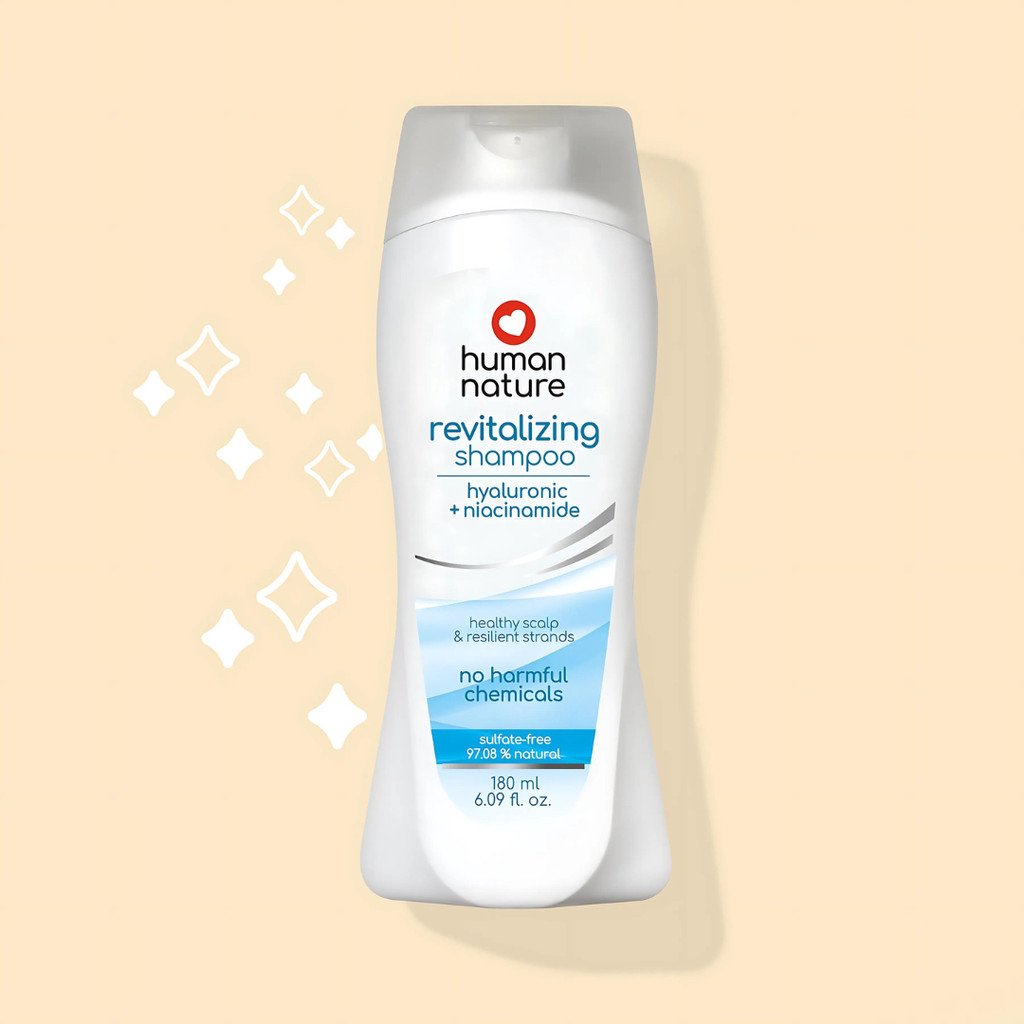 Human Nature Revitalizing Shampoo 180ml, Hyaluronic + Niacinamide ...