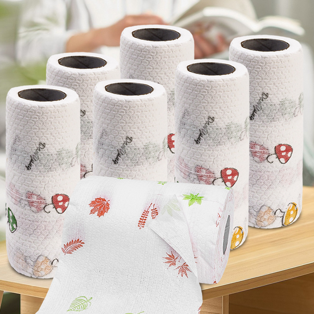 50pcs Disposable Cleaning Paper Dish Cloth Wet Dry Dual Dish Oil ...