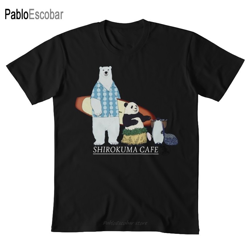 Shirokuma Cafe T shirt shirokuma cafe polar bear panda penguin surfing ...