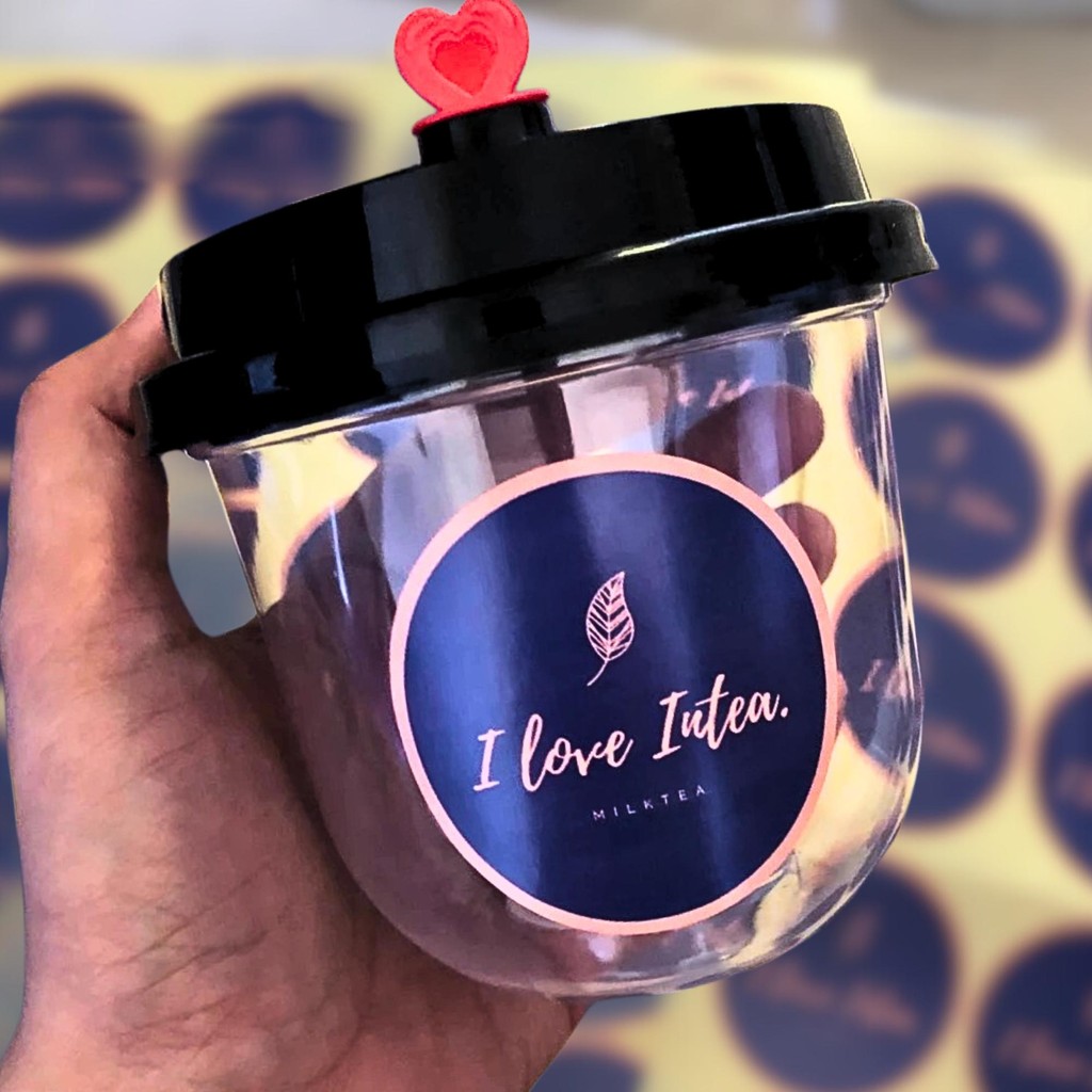 100pcs Sticker Label Brand Logo 1x1 Packaging for Business Water ...