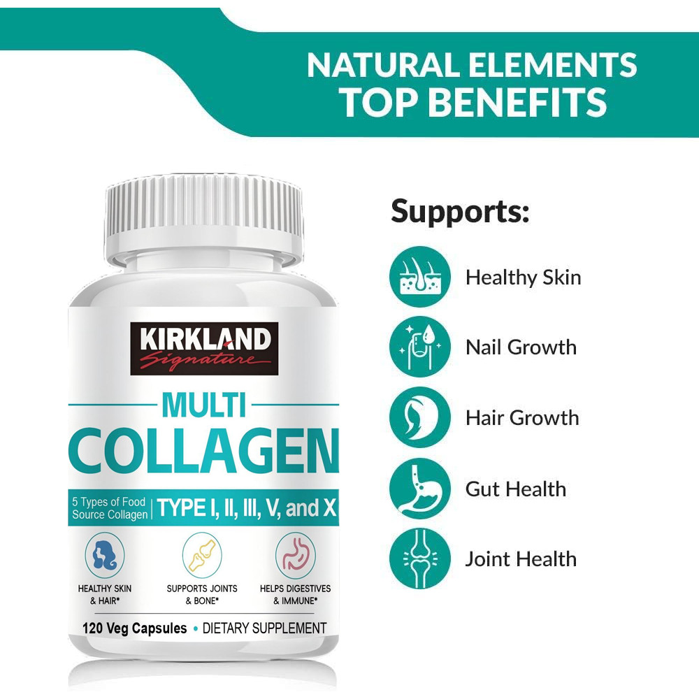 KIRK//LAND Multi Collagen Capsule Joint Ligament Glue Supplement ...