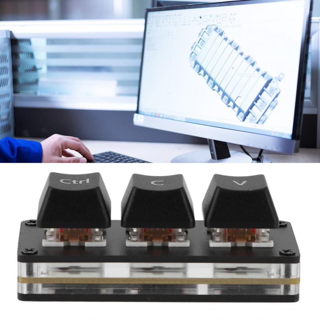 Soyoung 3 Key Mini Keypad Red Switch Hot Swappable Colorful Backlight ...