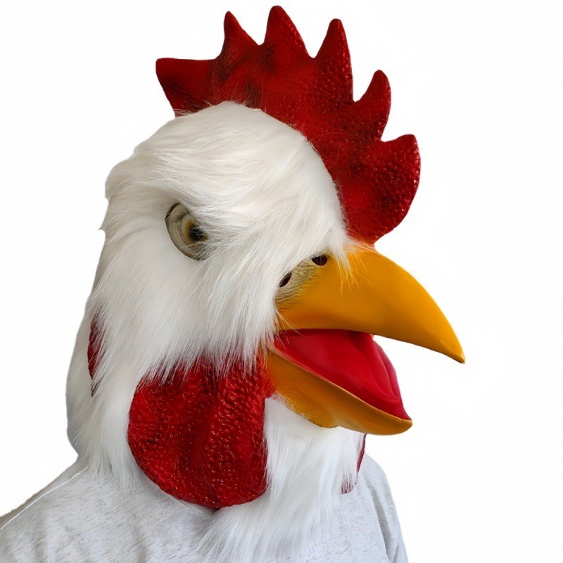 UCWM Rooster Dress up Latex Animal New COS Halloween Mask Head Cover ...