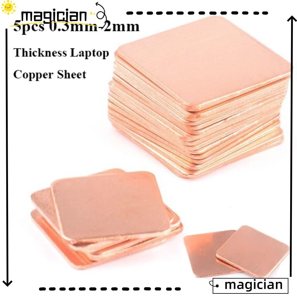 MAGICIAN 5pcs Laptop Plate, 0.3mm-2mm Thickness Gold Copper Heat Sink ...